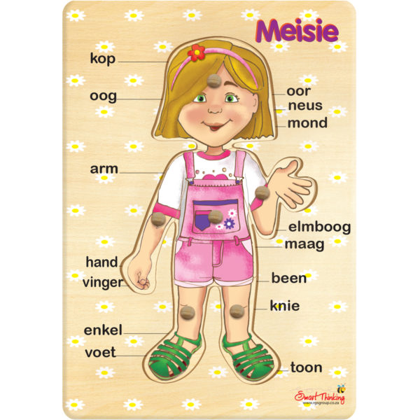 My Liggaam – Meisie – Peg Puzzle 6pc – RGS Group