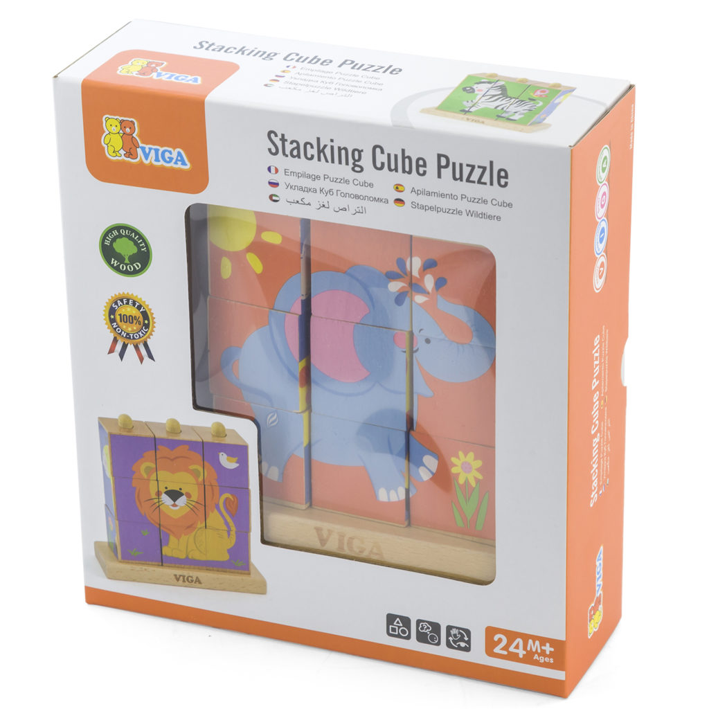 Stacking Cube Puzzle Wild Animals – RGS Group