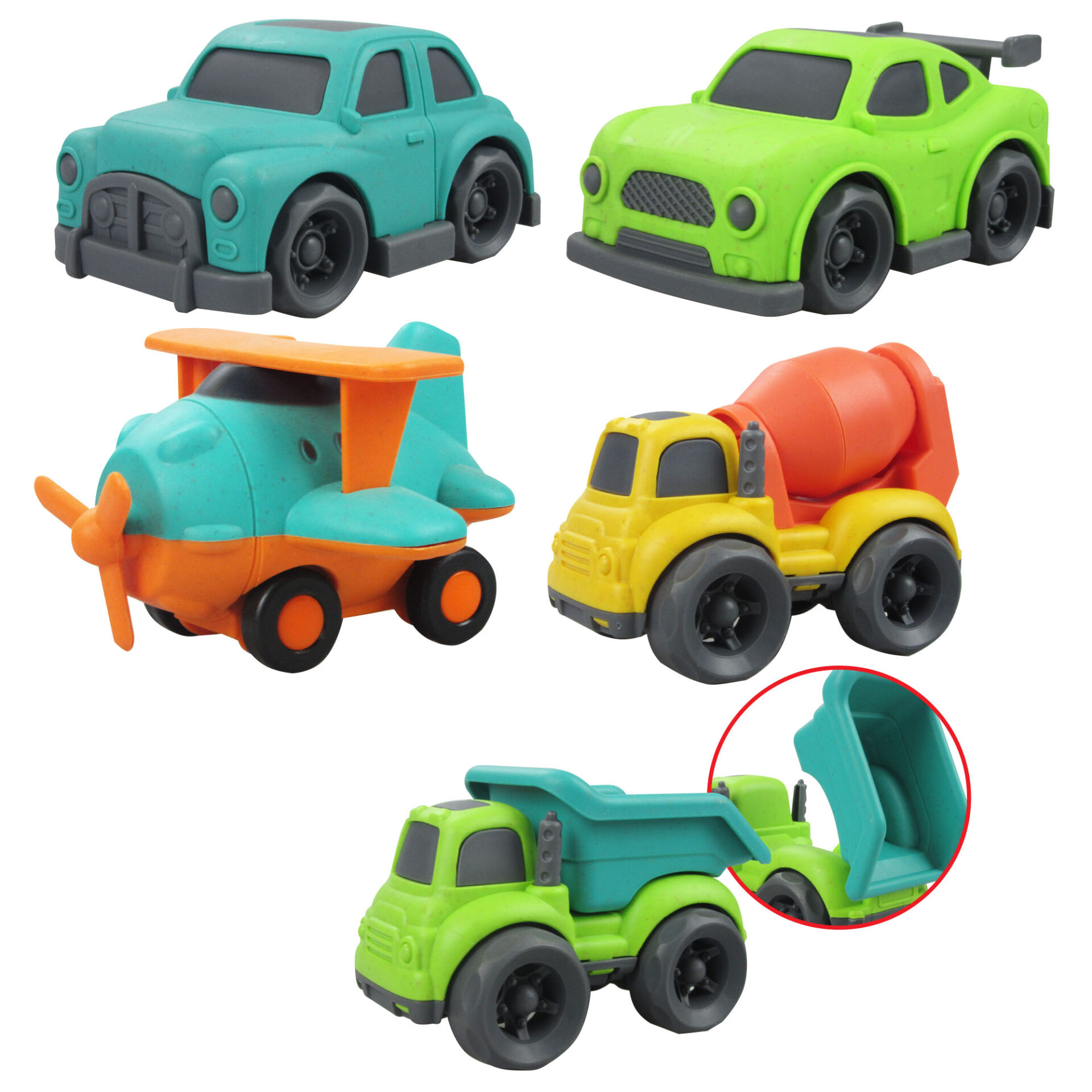 Bioplastic Plane, Cars & Construction Vehicles Set – RGS Group