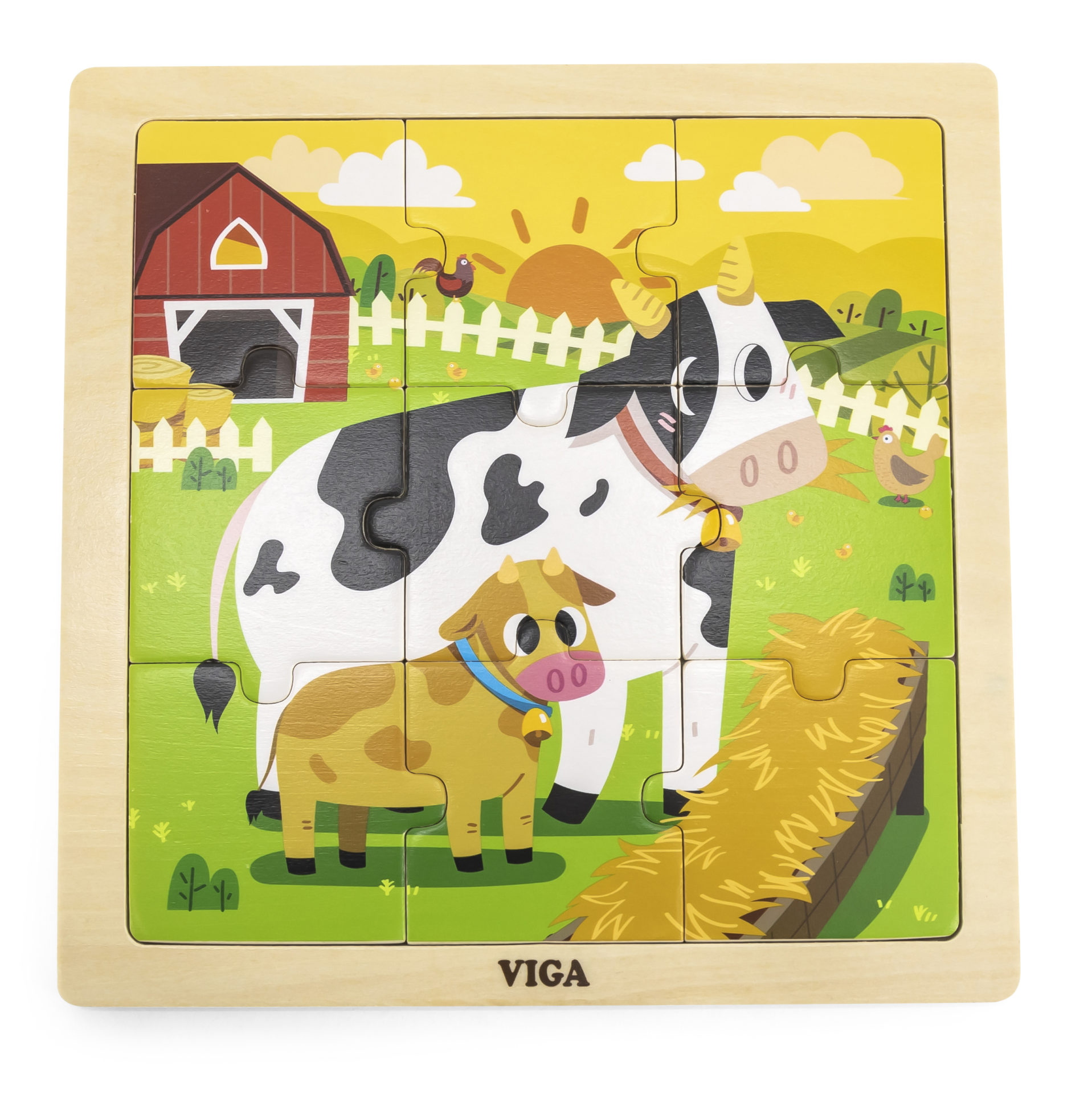 Wooden Puzzle Cow 9pc – RGS Group