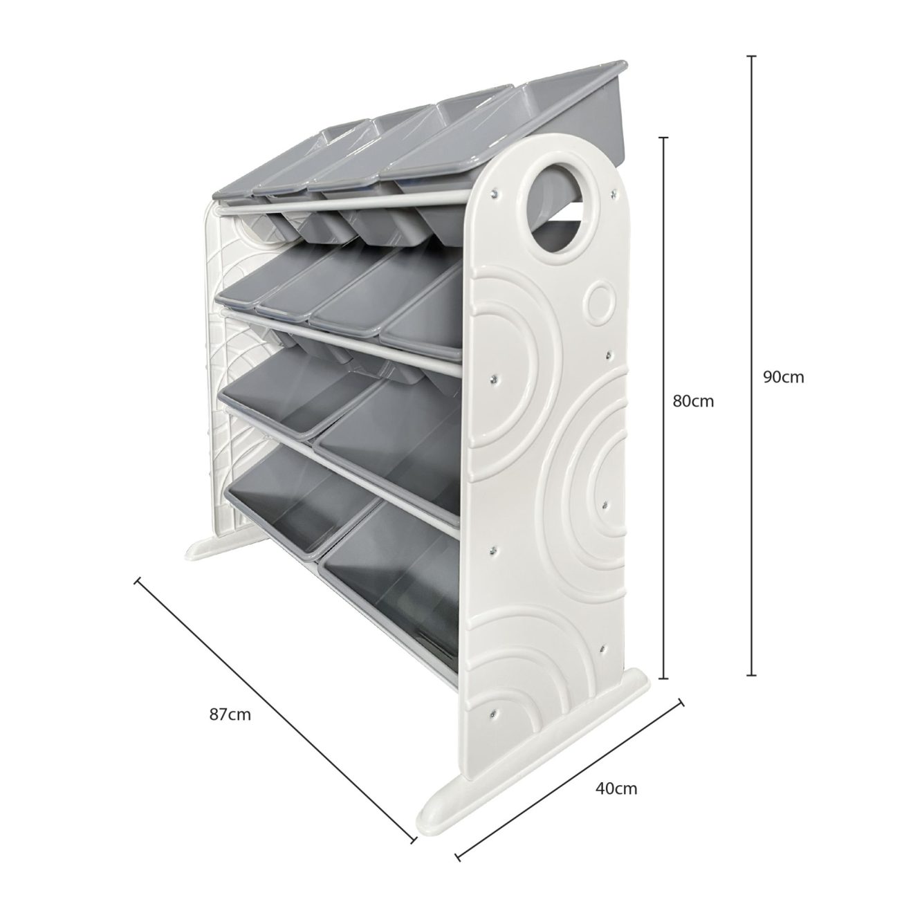 Plastic Storage Rack 12 Bin Grey – RGS Group